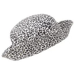 Fischerhut Laura Scott, Damen, beige, schwarz, Web, Baumwolle, bedruckt, gemustert, Basic, H&uuml;te, mit trendigem Leopard-Alloverdruck - NEW