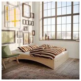 Bettgestell KARUP DESIGN "Orbit Bed, Massivholzbett, Futonbett, FSC-zertifiziertem Massivholz", natur, B:144cm H:35cm L:205cm, 100% Kiefer, Betten, Bettgestell, mehrere Gr&ouml;&szlig;en, inklusive Lattenrost, ohne Matratze, Made in Europe