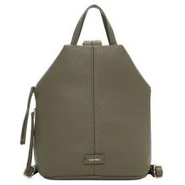 Rucksack SURI FREY "Rucksack SFY Gray", Damen, Gr. B/H/T: 31cm x 35cm x 18cm, gr&uuml;n (khaki 910), Obermaterial: 60% Polyurethan PU. 40% Polyester PES., Rucks&auml;cke Rucksack