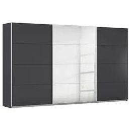 Schwebet&uuml;renschrank Rauch "Kleiderschrank Schrank Garderobe Schlafzimmerschrank CORTONA", graumetallic, B:360cm H:210cm T:62cm, Holzwerkstoff, Schr&auml;nke, Schwebet&uuml;renschrank, in 3 Ausstattungen BASIC/CLASSIC/PREMIUM (SOFT-CLOSE) MADE IN GERMANY