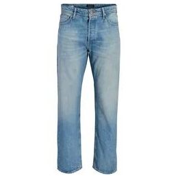 Jack & Jones Loose-fit-Jeans JACK & JONES "JJICHRIS JJCOOPER JOS 890 PCW NOOS", Herren, Gr. 32, L&auml;nge 34, blau, denim, Denim/Jeans, Obermaterial: 100% Baumwolle, unifarben, loose fit lang, Jeans