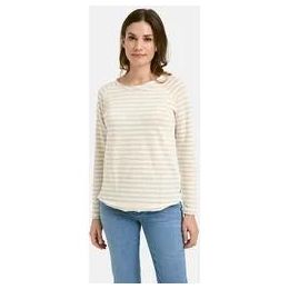 Smith & Soul Langarmshirt SMITH & SOUL, Damen, Gr. L, sand, Jersey, Obermaterial: 100% Baumwolle, gestreift, regular fit h&uuml;ftbedeckend, Rundhals, Raglan&auml;rmel, Shirts Langarmshirt, aus Baumwolle, Rundhals