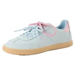 Sneaker Tamaris "Tamaris Sneaker Veloursleder/Synthetik", Damen, Gr. 39, hellblau, Synthetik, Veloursleder, Schuhe Sneaker