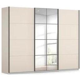 Kleiderschrank OTTO HOME "Schwebet&uuml;renschrank Schrank Garderobe W&auml;scheschrank BAVENO", beige (champagner), B:271cm H:210cm T:62cm, Holzwerkstoff, Schr&auml;nke, Kleiderschrank, in moderner Loft-Optik mit Griffleisten aus Metall MADE IN GERMANY