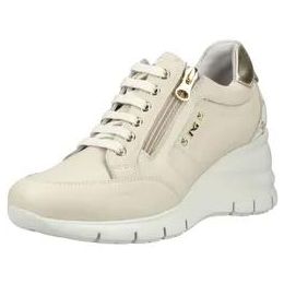 Sneaker Nero Giardini "Nero Giardini Sneaker Leder", Herren, Gr. 38, beige, Leder, Schuhe Sneaker