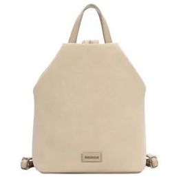 Emily & Noah Rucksack EMILY & NOAH "Rucksack E&N Jeanna", Damen, Gr. B/H/T: 30cm x 33cm x 17cm, beige (beige 400), Obermaterial: 60% Polyurethan PU. 40% Polyester PES., Rucks&auml;cke Rucksack