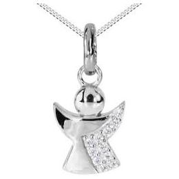 Kette mit Anh&auml;nger OSTSEE-SCHMUCK "- kleiner Engel - Silber 925/000 - Zirkonia" Gr. 45, silber (silber 925, silberfarben, wei&szlig;), Schmuck_Sets, Damen, 45, Silber 925 (Sterlingsilber)