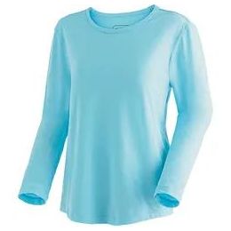 Langarmshirt Maier Sports "Long Sleeve Jersey W", Damen, Gr. XL, himmelblau, 50% Baumwolle, 50% Polyester, Rundhals, Shirts Langarmshirt