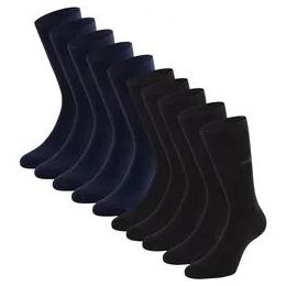 Kurzsocken Cinque "Socken Business 10P 10er Pack", Herren, Gr. 43-46, bunt (schwarz, dunkelblau), Obermaterial: 80% Baumwolle CO. 16% Polyamid PA. 4% Elasthan EL., Socken