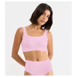 Bustier Sloggi "ZERO Feel 2.0 Top", Damen, Gr. XS, N-Gr, rosa (floral pink), Single Jersey, Obermaterial: 76% Polyamid, 24% Elasthan, BHs Bustier, nahtlos und unsichtbar
