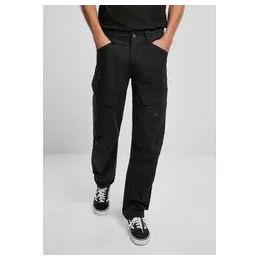Cargohose BRANDIT "Brandit Herren Adven Slim Fit Cargo Pants", Damen, Gr. XXL, US-Gr&ouml;&szlig;en, schwarz, 98% Baumwolle, 2% Elasthan, unifarben, normal, Hosen Cargohose