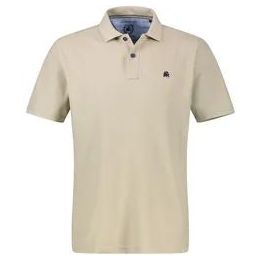 Poloshirt Lerros "Poloshirt mit COOL & DRY in GROSSEN GR&Ouml;SSEN", Damen, Gr. 4XL, soft stone, 60% Baumwolle, 40% Polyester, ohne Ausschnitt, Shirts, &Uuml;bergr&ouml;&szlig;e, Feuchtigkeitsregulierend, angenehm k&uuml;hl, Pflegeleicht