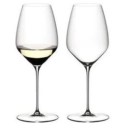 Wei&szlig;weinglas "Riesling Glas Veloce 570 ml 2er Set transparent", bunt (transparent), B:9,2cm H:24,7cm &Oslash;:9,2cm, Glas, Riedel THE WINE GLASS COMPANY, Trinkgef&auml;&szlig;e, Wei&szlig;weinglas, Sp&uuml;lmaschinengeeignet