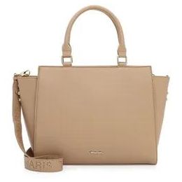 Shopper Tamaris "Shopper TAS Kiri", Damen, Gr. B/H/T: 42cm x 27cm x 12,5cm 0, beige (sand 420), Polyurethan, Taschen Shopper