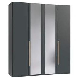 Dreht&uuml;renschrank wimex "London in den Breiten 180cm, 225cm und 270cm erh&auml;ltlich, inkl. Spiegel", grafit, griffe artisan eiche nachbildung, B:180cm H:208cm T:58cm, Holzwerkstoff, Schr&auml;nke, Dreht&uuml;renschrank, Kleiderschrank wahlweise mit Basic- o. Premium-Ausstattung erh&auml;ltlich
