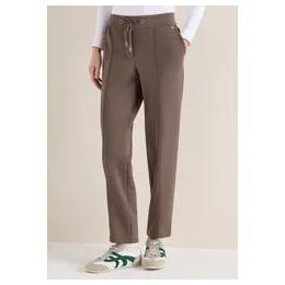 Stoffhose Cecil, Damen, Gr. M, L&auml;nge 30, urban taupe, Stoff, 54% Polyester, 39% Viskose, 7% Elasthan, unifarben, comfort fit normal, Hosen Stoffhose, Elastikbund mit Tunnelzug