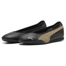 Ballerina Puma "Puma Catch Soleil Topcat Ballerina Sneakers Damen", Damen, Gr. 36, schwarz toasted almond gold beige, Obermaterial: Synthetik, Kuhleder, Textil; Futter: Textil; Innensohle: Textil; Laufsohle: Gummi, Schuhe Ballerina