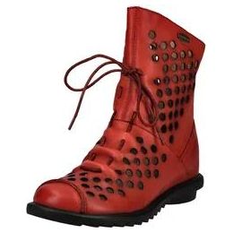 Schn&uuml;rstiefelette Laura Vita "Laura Vita Stiefelette Leder", Damen, Gr. 37, rot, Leder, Schuhe Schn&uuml;rstiefelette