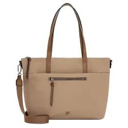 Shopper SURI FREY "Shopper SFY Destiney", Damen, Gr. B/H/T: 44cm x 30cm x 12,5cm 0, grau (taupe 900), Polyurethan, Taschen Shopper
