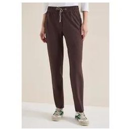 Stoffhose Cecil, Damen, Gr. XL, L&auml;nge 28, macchiato braun, Stoff, 61% Viskose, 32% Polyamid, 7% Elasthan, unifarben, comfort fit normal, Hosen Stoffhose, in Unifarbe
