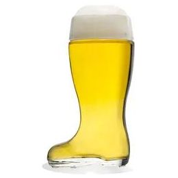 Bierkrug ST&Ouml;LZLE "Bierglas Stiefel 500 ml transparent", bunt (transparent), Glas, Trinkgef&auml;&szlig;e