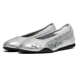 Ballerina Puma "Catch Metallic Whisper Ballerinas Damen", Damen, Gr. 37,5, silber schwarz metallic, Obermaterial: Synthetik, Textil. Futter: Textil. Innensohle: Textil. Laufsohle: Gummi, Schuhe Ballerina