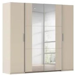Schwebet&uuml;renschrank Rauch "Kleiderschrank Dreht&uuml;renschrank Schrank Garderobe KRONACH TOPSELLER", champagner, griffleisten alu, mit 2 spiegel, B:225cm H:210cm T:59cm, Holzwerkstoff, Schr&auml;nke, Schwebet&uuml;renschrank, Kombischrank optional mit 1 oder 2 Spiegel viele B&ouml;den MADE IN GERMANY