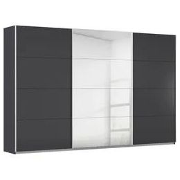 Schwebet&uuml;renschrank Rauch "Kleiderschrank Schrank Garderobe Schlafzimmerschrank CORTONA", graumetallic, B:360cm H:229cm T:62cm, Holzwerkstoff, Schr&auml;nke, Schwebet&uuml;renschrank, in 3 Ausstattungen BASIC/CLASSIC/PREMIUM (SOFT-CLOSE) MADE IN GERMANY