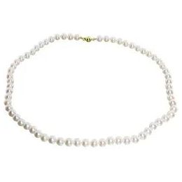 Perlenkette OSTSEE-SCHMUCK "- Ingrid 6 - Gold 585/000 - Zuchtperle" Gr. 45, wei&szlig;, Halsketten, Damen, 45, Gelbgold 585, Perlenkette