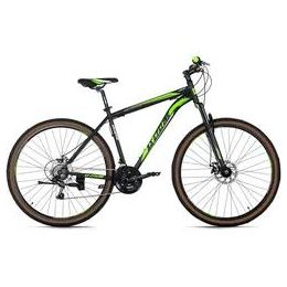 KS-Cycling Mountainbike KS CYCLING "Hardtail 29" Catappa schwarz-gr&uuml;n 21 G&auml;nge" Gr. 46, schwarz, gr&uuml;n, schwarz, Fahrr&auml;der, Herren, 46cm, 29 Zoll (73,66cm) hinten: 29 Zoll (73,66cm)