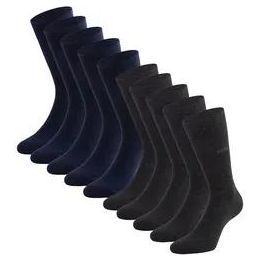 Kurzsocken Cinque "Socken Business 10P 10er Pack", Herren, Gr. 43-46, blau (dunkelblau, anthrazit), Obermaterial: 80% Baumwolle CO. 16% Polyamid PA. 4% Elasthan EL., Socken