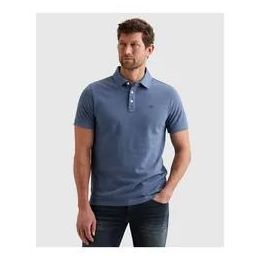 PME-Legend Poloshirt PME LEGEND, Herren, Gr. M, misty water, Piqu&eacute;, Obermaterial: 100% Baumwolle, bestickt, unifarben, normal h&uuml;ftbedeckend, Rundhals, Shirts, mit Logo-Stickerei