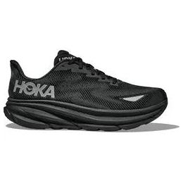 Laufschuh Hoka One One "CLIFTON 9 GORE-TEX", Damen, Gr. 36,5, schwarz, schwarz, Synthetik, Textil, Schuhe Laufschuh, wasserdicht