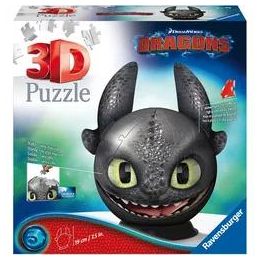 Puzzleball Ravensburger "Dragons 3 - Ohnezahn mit Ohren", bunt, Puzzles, KinderB:13cm H:13cm &Oslash;:13cm, Kunststoff, Motiv, Made in Europe, B:13cm H:13cm &Oslash;:13cm
