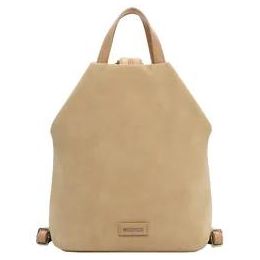 Emily & Noah Rucksack EMILY & NOAH "Rucksack E&N Jeanna", Damen, Gr. B/H/T: 30cm x 33cm x 17cm, beige (sand 420), Obermaterial: 60% Polyurethan PU. 40% Polyester PES., Rucks&auml;cke Rucksack