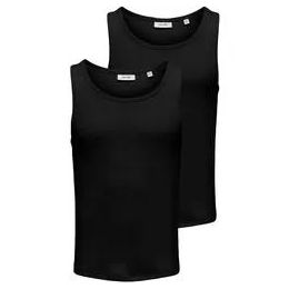 Only & Sons Tanktop ONLY & SONS "ONSTANNER REG SL TANK TOP 2-PACK", Herren, Gr. L, schwarz pack:1x hellwei&szlig; 1x schwarz, Single Jersey, Obermaterial: 95% Baumwolle, 5% Elasthan, unifarben, regular fit normal, Rundhals, Tops Tanktop