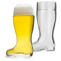 Bierglas ST&Ouml;LZLE "Biergl&auml;ser Stiefel 500 ml 2er Set transparent", bunt (transparent), Glas, Trinkgef&auml;&szlig;e