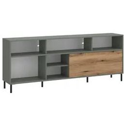 Sideboard Home Affaire "Pozzi", grau, gr&uuml;n, coast evoke eiche, B:180cm H:73,2cm T:40cm, Holzwerkstoff, MDF, PVC, Sideboards, Sideboard, Breite ca.180 cm