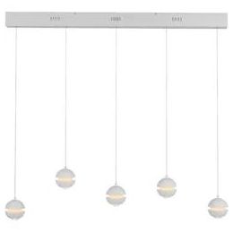 Sch&ouml;ner Wohnen LED Pendelleuchte "LINI", wei&szlig;, 5, H: 22cm, 1 Stk., SCH&Ouml;NER WOHNEN-KOLLEKTION, Leuchten, SCH&Ouml;NER WOHNEN Kollektion, 3-Stufen Dimmer, Comfort-Lift, LED Pendelleuchte