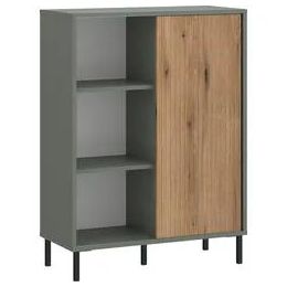 Highboard Home Affaire "Pozzi", grau, gr&uuml;n, coast evoke eiche, B:75cm H:105,2cm T:40cm, Holzwerkstoff, MDF, PVC, Sideboards, Highboard, H&ouml;he ca.105 cm