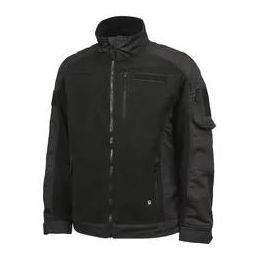 Allwetterjacke BRANDIT "Brandit Herren Fleecejacket Ripstop", Herren, Gr. 4XL, schwarz, 100% Polyester, unifarben, normal, amerikanischer Ausschnitt, Jacken