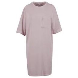 Shirtkleid Urban Classics "Urban Classics Ladies Washed Jersey T-Shirt Dress", Damen, Gr. XS, US-Gr&ouml;&szlig;en, blushedrose, 83% Baumwolle, 17% Polyester, unifarben, oversize, Rundhals, Kleider Shirtkleid