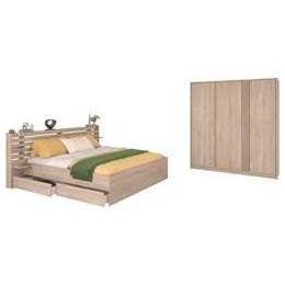 Schlafzimmer-Set Parisot "Parisot Escale 28", braun, ohne Matratze, B/H: 180cm x 200cm, Schlafzimmerm&ouml;bel-Sets