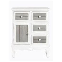 Kommode Heine HOME, grau (wei&szlig;, grau), B:60cm H:75cm T:30cm, MDF, Sideboards, Kommode