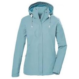 Outdoorjacke Killtec "KOS 61 WMN JCKT", Damen, Gr. 46, ocean, Obermaterial: 100% Polyester;Futter: 100% Polyester, Jacken Outdoorjacke, Funktionsjacke: wasser- und winddicht, atmungsaktiv, abnehmbare Kapuze
