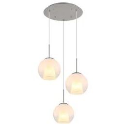 Globo LIGHTING H&auml;ngeleuchte "BARRY", nickel matt, 1 Stk., Leuchten, H&auml;ngelampe/Pendelleuchte/Esszimmer/Wohnzimmer/Esstisch, H&auml;ngeleuchte