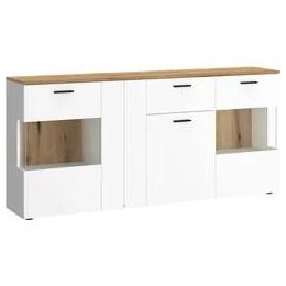 Sideboard Home Affaire "Dalano", alpinwei&szlig;, coast evoke eiche, B:173,5cm H:83,4cm T:42cm, Holzwerkstoff, Sideboards, Sideboard, Breite ca.174 cm