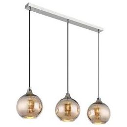 Globo LIGHTING H&auml;ngeleuchte "LOURDES", wei&szlig;, H: 129cm, 1 Stk., Leuchten, H&auml;ngelampe Esszimmer-Leuchte Esstischleuchte Wohnzimmer, H&auml;ngeleuchte