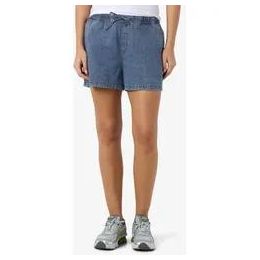 Shorts Noisy may "NMENZA MW REG ELAS SHORTS MG004MB NOOS", Damen, Gr. L, N-Gr, medium blau denim, Web, Obermaterial: 100% Baumwolle, unifarben, relaxed fit ca. Mitte Oberschenkel, Hosen Shorts