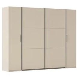Schwebet&uuml;renschrank Rauch "Kleiderschrank Dreht&uuml;renschrank Schrank Garderobe KRONACH TOPSELLER", champagner, griffleisten alu, B:268cm H:210cm T:59cm, Holzwerkstoff, Schr&auml;nke, Schwebet&uuml;renschrank, mit Dreh- und Schwebet&uuml;ren und vielen Einlegeb&ouml;den MADE IN GERMANY